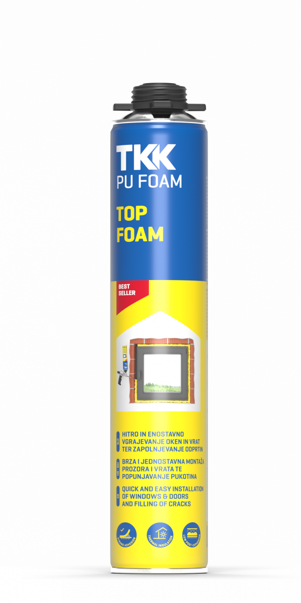 Монтажна пистолетна ПУ пяна TKK Top foam 750 мл 04059837 на топ цена ...