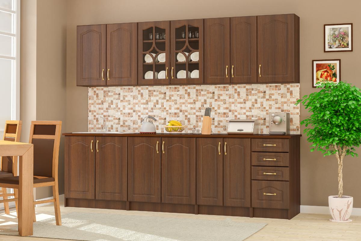 Кухня Оля орех 260 см 11046042 на топ цена — Home Max | ex Baumax