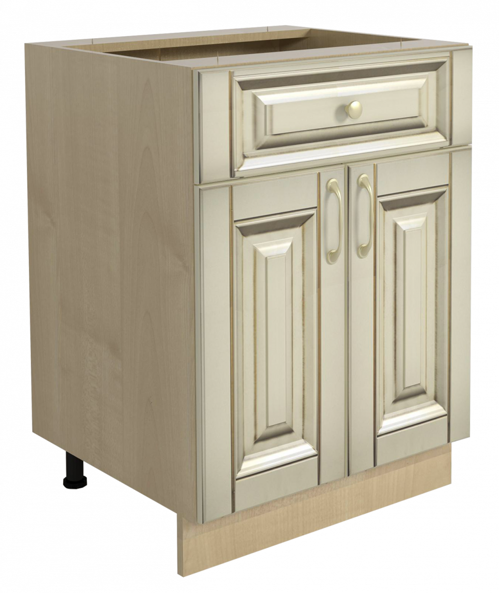 Долен шкаф с чекмедже и две врати Ванила Н60см 17269803 на топ цена — Home Max Ex Baumax