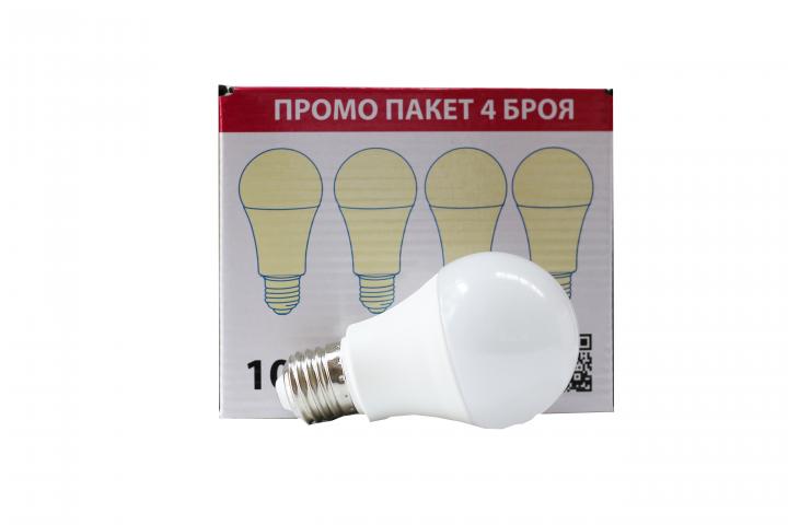LED крушка 10W E27 3000K - пакет 4 бр 12044764 на топ цена — Home Max ...