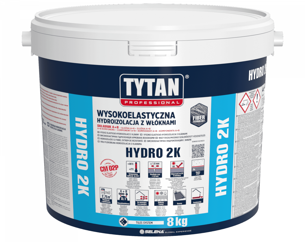 Двукомпонентна високоеластична хидроизолация Hydro 2K 8 кг. 04065777 на ...