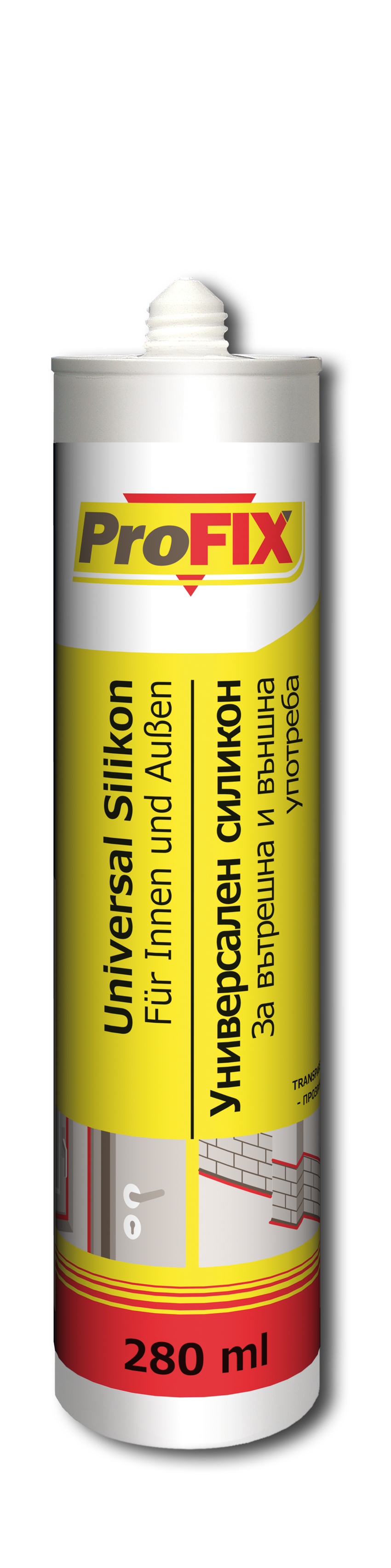 Универсален силикон Profix, прозрачен 280 мл 04006329 на топ цена ...