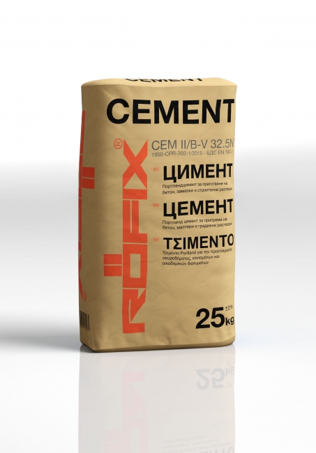 Цимент ROFIX СЕМII 32,5 сив, 25кг 04034612 на топ цена — Home Max | ex ...
