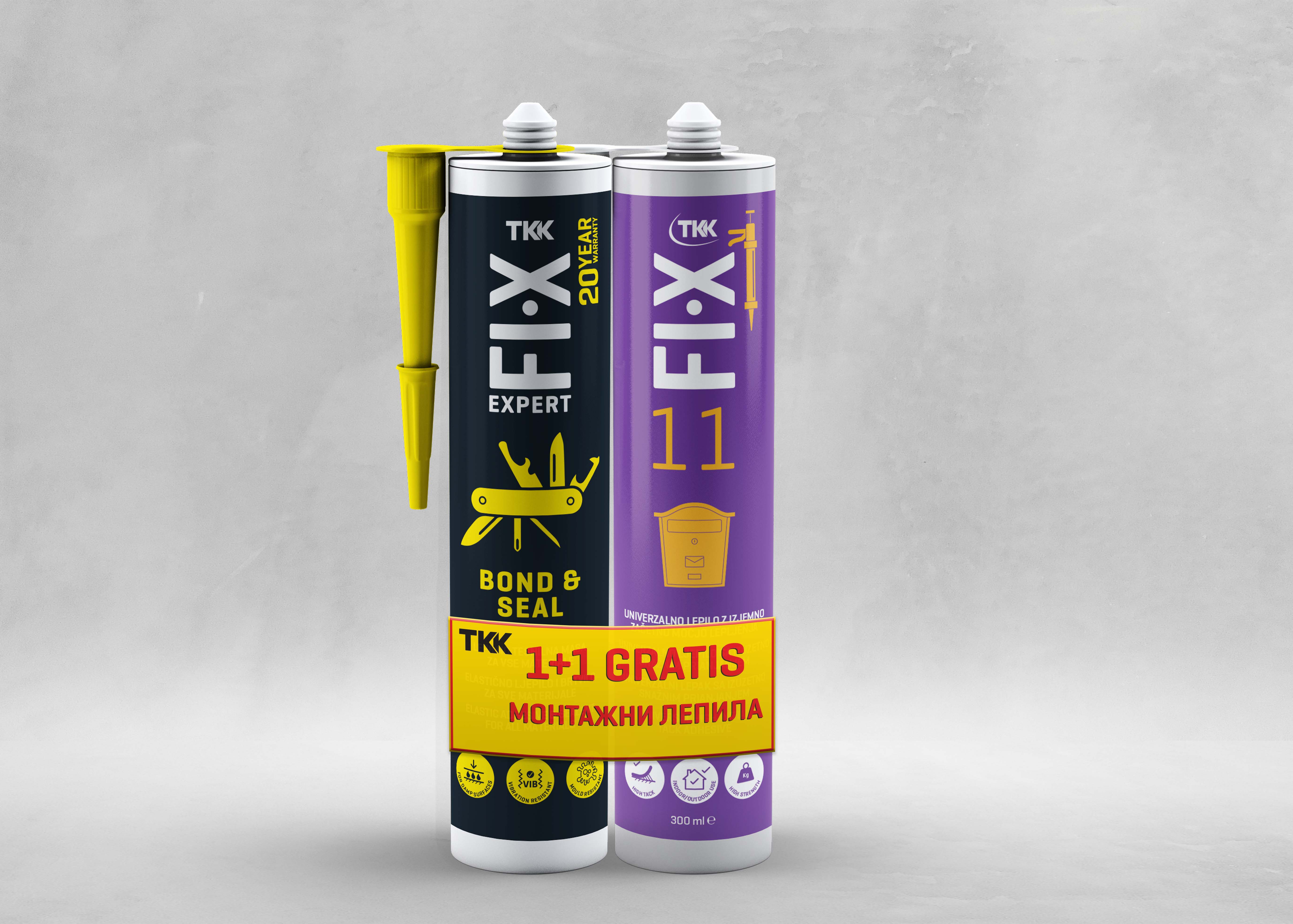 Промо пакет 1+1 TKK Fix Expert Seal and bond + FIX 11 04069706 на топ цена — Home Max | ex Baumax