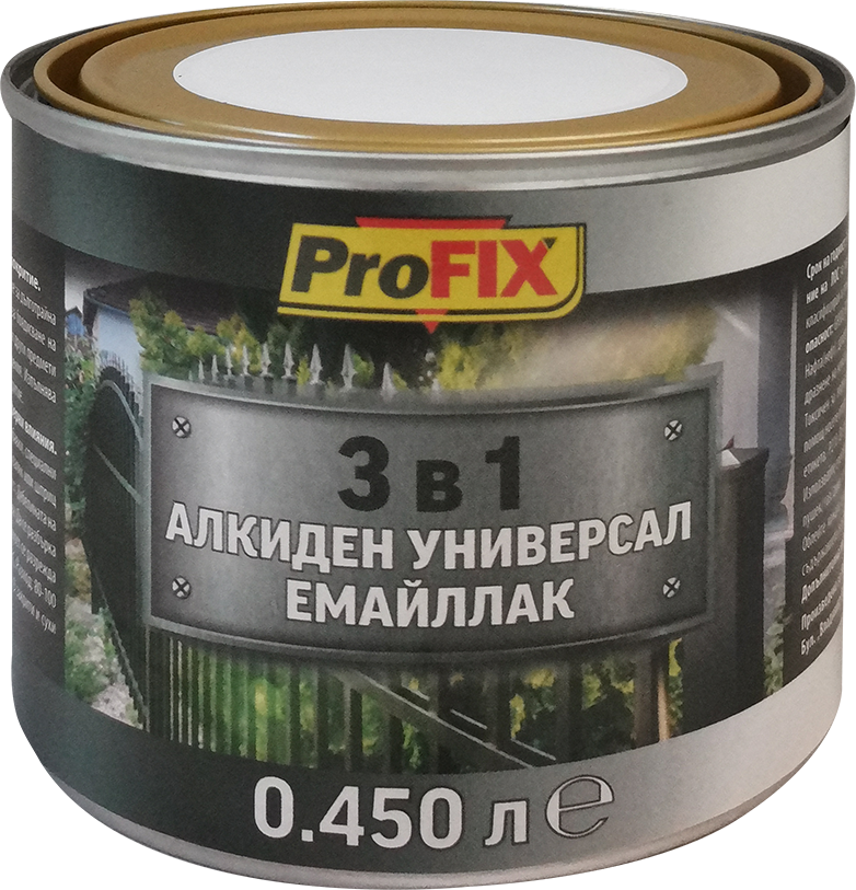 Алкиден емайллак Profix 3в1 кафяв 0.45 л 13119553 на топ цена — Home ...