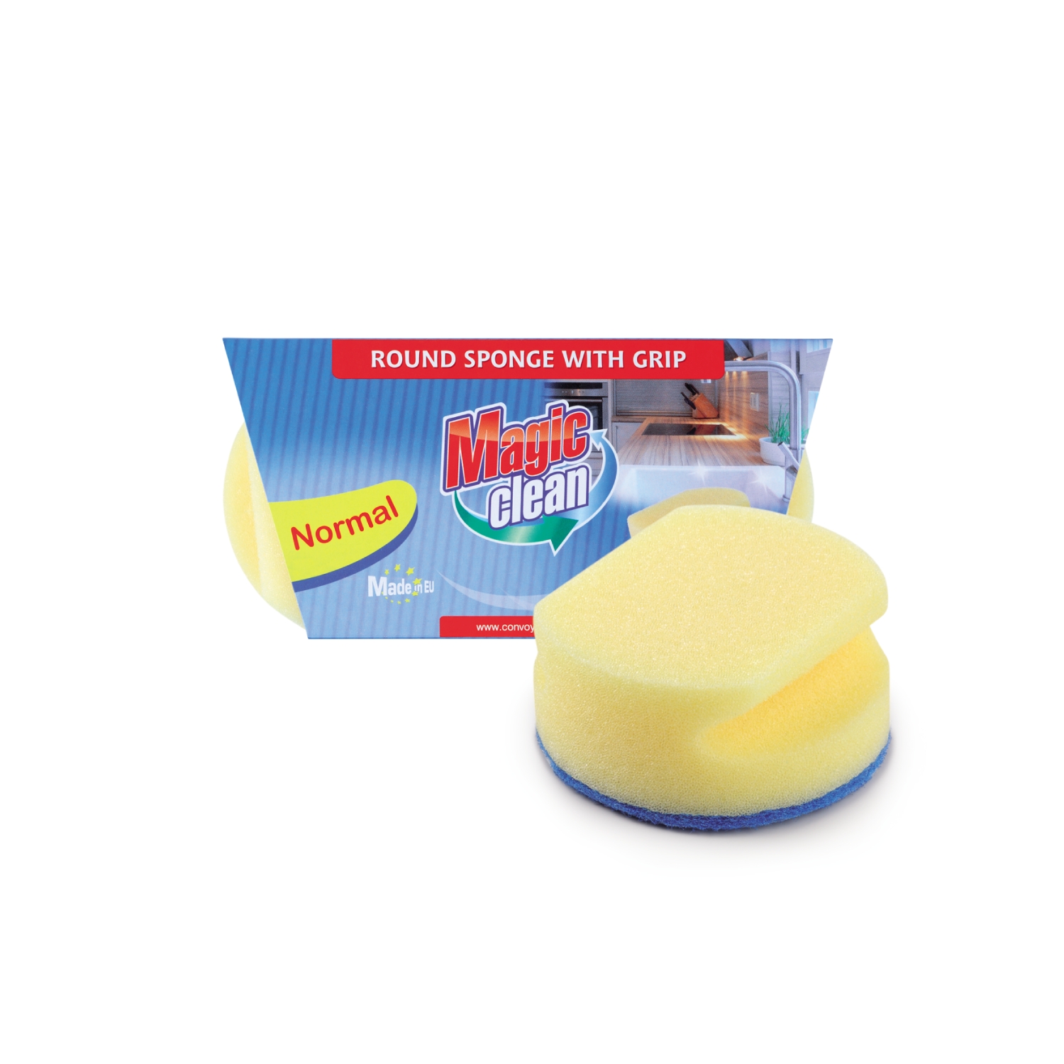 Magic Clean гъба домакинска с канал кръгла Normal 2 бр 14137532 на топ